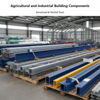 China Galvanized Metal Buildings Steel Painted Steel Structural Parts Ideal for Agricultural and Industrial Building Projects for sale