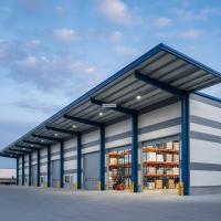 China Sandwich Panel Roof Cladding Steel Structure Warehouse incorporating H Section Steel Main Steel Frame and storage solution for sale