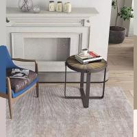 China Luna Cross Marble Side Table 500mm Round Ceramic Marble Stainless Steel Base for sale