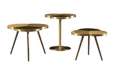China Elegant SS Side Table Rose Gold Round Side Table Gleaming sleek for sale