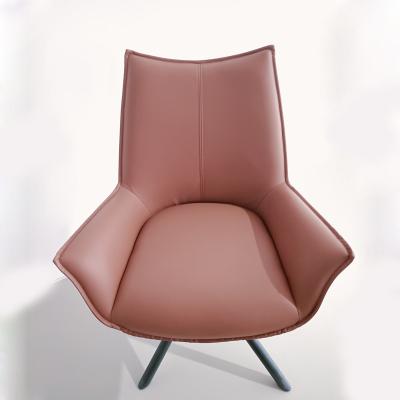 China SwivelDine 180 Degree High Back Dining Chair PU Leather Steel Frame 630x550x890 mm for sale