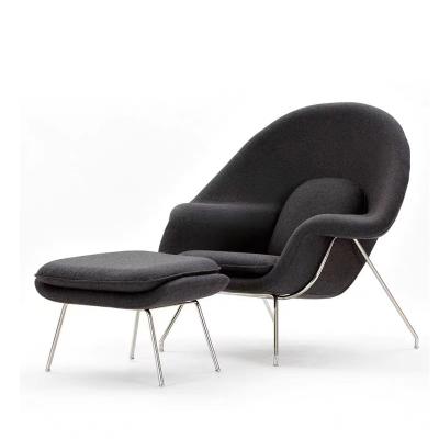 China Cozy Haven Cashmere Lounge Chair Semi-Enveloped Steel Frame 1010x920x900 mm for sale
