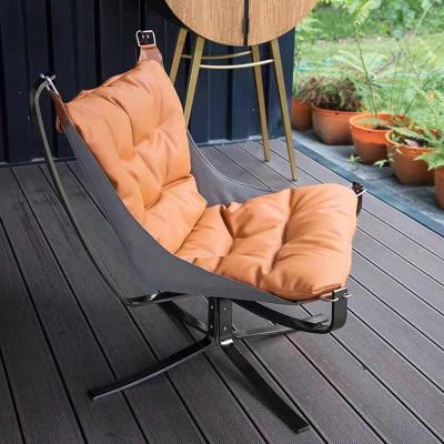 China RelaxMax Deluxe Hammock Lounge Chair Steel Bracket PU Leather 107 Degree Tilt for sale