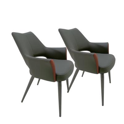 China Streamlined Backrest Black Swivel Dining Chairs Contemporary for sale