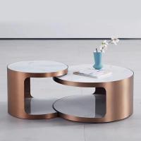 China Brushed Titanium Fusion Round  Nordic Coffee Table for sale