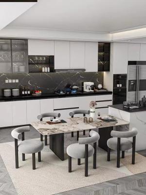China Luxury Ceramic Top Dining Table Set 240x110x75cm Modern Sintered Stone Rectangular for sale