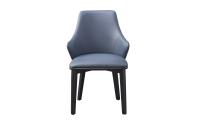 China 0.35cbm/pc Simple Italian Dining Chairs Comfortable Ash Wood Pu Leather Dining Chairs for sale