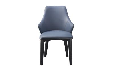 China 0.35cbm/pc Simple Italian Dining Chairs Comfortable Ash Wood Pu Leather Dining Chairs for sale