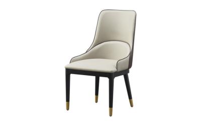 China Wooden Italian Style Dining Chairs Comfortable PU Seating for sale