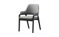 China Solid Ash Wood Dining Chair with Arms 54x57x87 cm Minimalist Design for sale