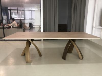 China Luxury Ceramic Marble Dining Table Set 240x110x75cm Steel Brushed Brass for sale