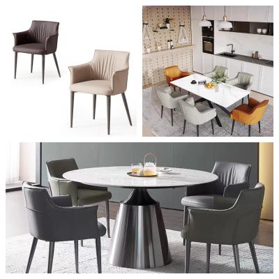 China Luxury Ceramic Marble Round Dining Table 135cm Stainless Steel Base with 6 Chairs for sale