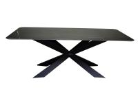 China Luxury Modern Style Sintered Stone Ceramic Top Stainless Steel Base Dining Table For 10 Seat for sale