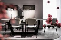 China Custom Luxury Nordic Italian Ceramic Marble Dining Table 220x100x75cm for sale