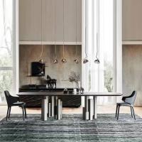 China Made In Italy Dining Table With Marble Effect Ceramic Top Modern Design for sale