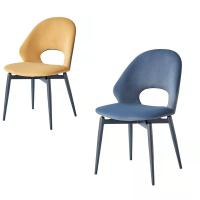 China Modern PU Leather Dining Chair with Black Powder Coated Steel Base 47x58x88 cm for sale