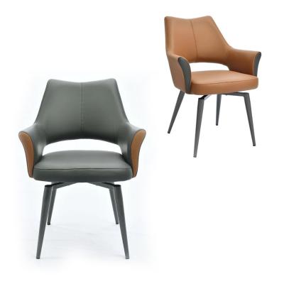 China Modern PU Leather Dining Chair with Metal Legs 60x64x80cm Nordic Design for Restaurant for sale