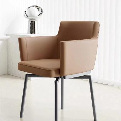 China Nordic Metal Dining Chair 56x56x78 cm PU Leather Steel Frame Hotel Restaurant Cafe Furniture for sale