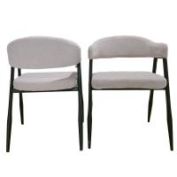 China Fabric Dining Chair Set of 8 with Metal Base 51x59x77cm Modern Leisure Dining Room Furniture for sale