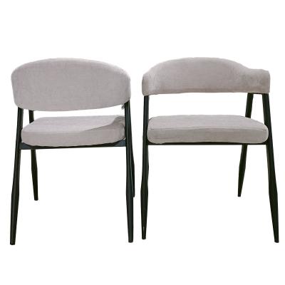 China Fabric Dining Chair Set of 8 with Metal Base 51x59x77cm Modern Leisure Dining Room Furniture for sale
