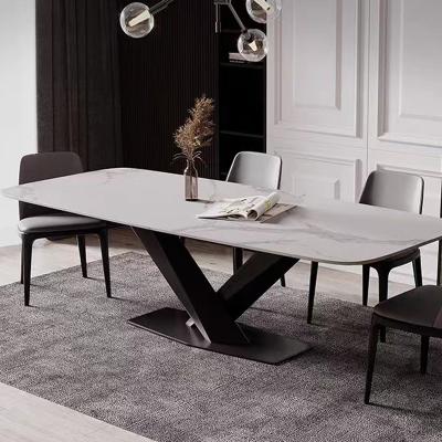 China Square Luxury Marble Top Dining Room Table Set Dining Rooms 4 Chairs Home Furniture for sale