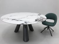 China Round Ceramic Marble Dining Table For Dining Room Home Kitchen And Hotel for sale