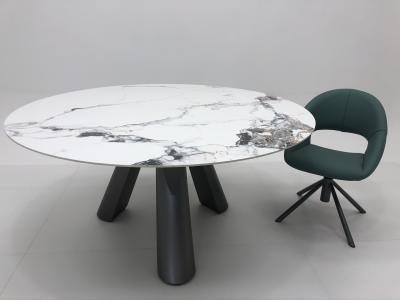 China Round Ceramic Marble Dining Table For Dining Room Home Kitchen And Hotel for sale