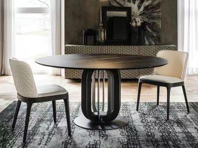 China Europe Style Dinner Table And Chairs 6 Dinning Chairs Modern Marble Dining Room Furniture Table for sale
