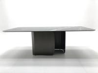 China High End Metal Base Dining Table Set 6 Seater Marble Top Italian Luxury Dining Tables And Chairs Set for sale