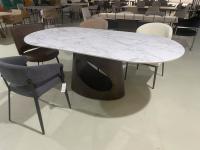 China Durable and Stylish Marble Top Metal Base Dining Table For Home Dining Room for sale