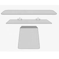 China Italian Modern Luxury Ceramic Marble Dining Table 180x90x75 cm Stainless Steel Base for sale