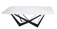 China Italian Luxury Metal Powder Coating Legs Dinner Table 220x100x75 cm Ceramic or Marble Top for sale