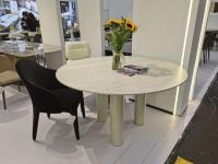 China Modern Sintered Stone Round Dining Table Set with 4-10 Chairs 135cm for Restaurant for sale