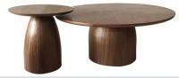 China Modern Walnut Wooden Coffee Table Set ,Living Room Center Table Side Table for sale