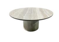 China Modern MDF Wooden Round Side Table 500x490mm for Living Room Hotel Villa Coffee Table for sale
