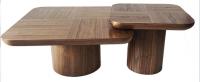 China Modern Wooden Coffee Table MDF Walnut Veneer 880x880x415mm Living Room Furniture for sale