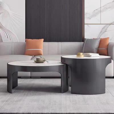 China Round Ceramic Marble Top Coffee Table Home Furniture Living Room Side table for sale