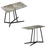 China Rectangle Ceramic Marble Top Coffee Table 65x35x55 cm Modern Living Room Furniture for sale