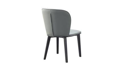 China Nordic Modern Simple Solid Wood Dining Chair with Leather Seat Backrest for Home Restaurant for sale