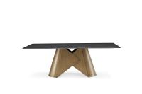 China Italian Luxury Ceramic Marble Dining Table Set 220x100cm Stainless Steel Base for sale