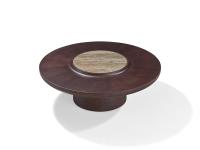 China Modern Italian Minimalist Wooden Coffee Table 110cm Round for Living Room Villa Furniture for sale