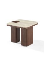 China Modern Square Coffee Table 50x50x45 cm MDF Marble Top Living Room Furniture for sale