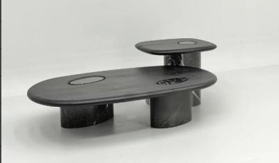 China Modern Oval Marble Coffee Table 140x80x35cm Luxury Stone Design for Villa Living Room for sale