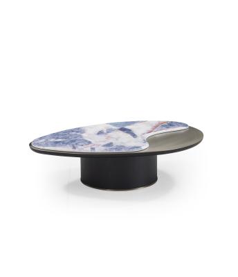 China Marble Top Wooden Base Coffee Table Living Room Sofas Center Table with Sintered Stone Tea Table for sale
