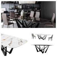 China Modern Luxury Marble Dining Table Room Set Dinning Table And Chair Set for 8 Sintered Stone Dining Table for sale