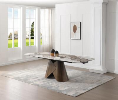 China New Design Dining Room Table Modern Luxury Extendable Marble Dining Table for Dining Room for sale
