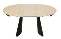 China Ceramic Marble Top Extendable Dining Table 150cm Round Steel Base Modern Luxury for sale