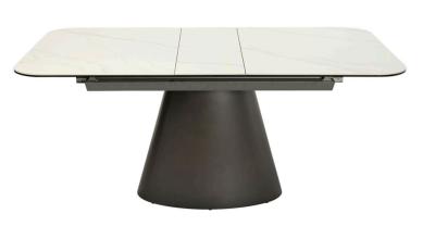 China Extendable Dining Table With 12MM Thickness Sintered Stone Ceramic Table Top Metal Leg Multiple Functions Table Sets for sale