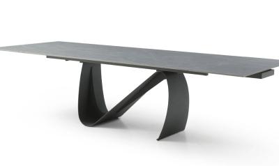China Extendable Dining Table Set for 6-8 Seats 160/220 cm Sintered Stone Top Luxury Home for sale