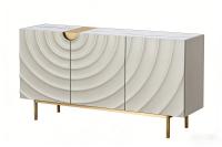 China 3 Door Solid Wood Sideboard Cabinet 150x40x86 cm Storage for Kitchen Living Room Hotel Farmhouse for sale